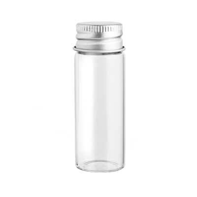 Glass Storage Tubes with Metal Tops by Bead Landing™, 12ct. | Michaels