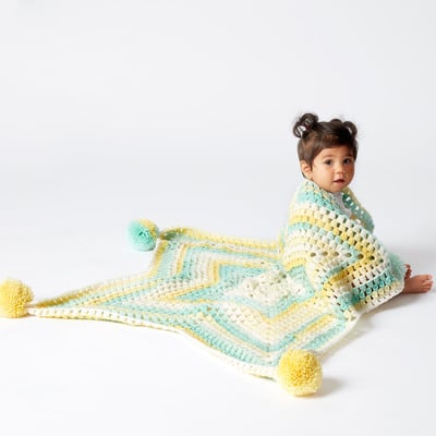 Caron® Baby Cakes™ Star Cluster Crochet Blanket | Projects | Michaels
