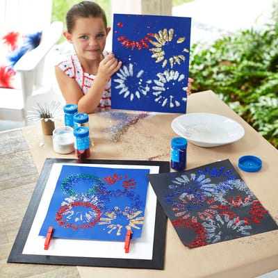 Red, White, & Blue Firecracker Painting | Projects | Michaels