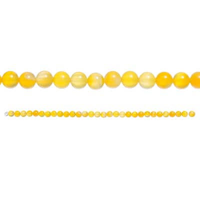 Yellow Dyed Agate Round Beads, 6mm by Bead Landing™ | Michaels