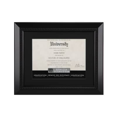 8.5" x 11" Black Document Frame with Mat by Studio Décor® | Michaels