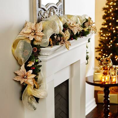 Christmas Mesh Embellished Mantel | Projects | Michaels