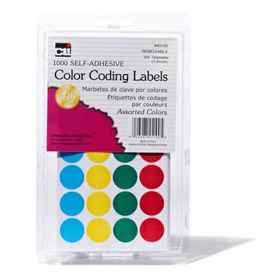 CLi™ Round Self-Adhesive Color Coding Labels, 12,000 Pack | Michaels
