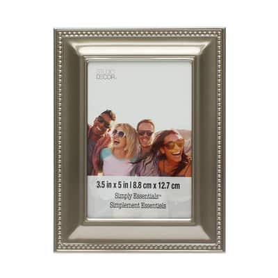 Simply Essentials™ Brushed Silver Beaded Frame by Studio Décor® | Michaels
