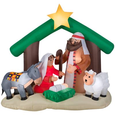 6ft. Airblown® Inflatable Christmas Holy Family Nativity Scene | Michaels