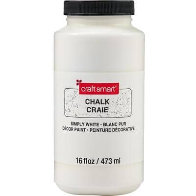 16oz. Chalk Paint by Craft Smart®, Size: 16 fl oz, Color: Simply White ...