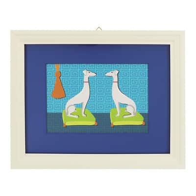 Jonathan Adler x Michaels 11" x 9" Greyhound Dog Pair Wall Art | Michaels