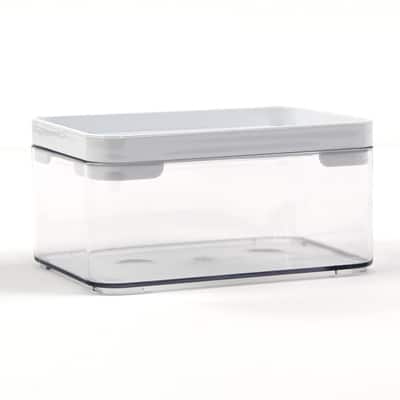 Everything Mary Small Clear Plastic Storage Box with White Lid | Michaels