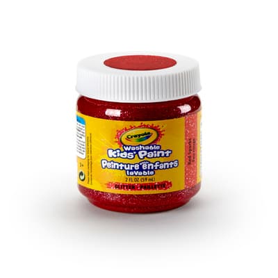 Crayola® Glitter Washable Kids' Paint, 2oz., Size: 2 fl oz, Color: Red ...