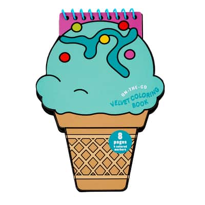 Summer Ice Cream Velvet On-the-Go Coloring Book by Creatology™ | Michaels